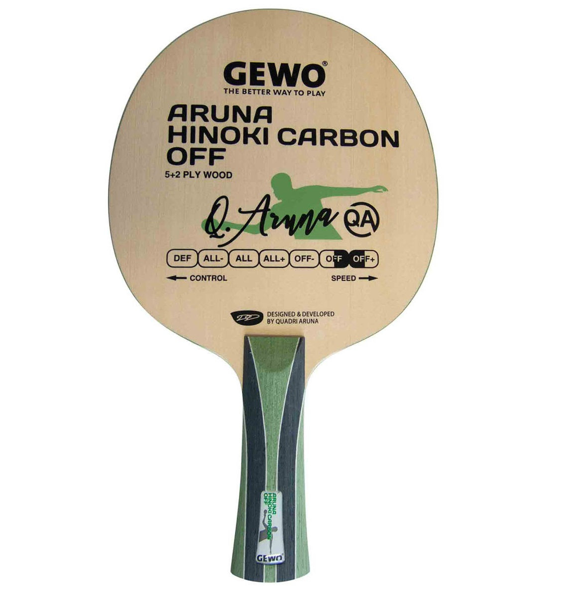 GEWO Aruna Hinoki Carbon Offensive Table Tennis Blade | eTableTennis