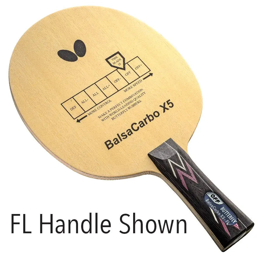 Butterfly Balsa Carbo X5 Table Tennis Blade | eTableTennis
