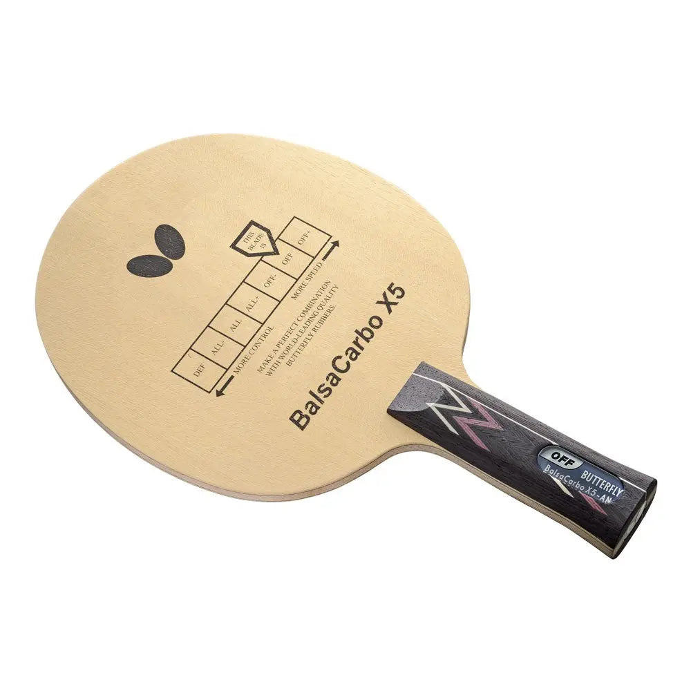 Butterfly Balsa Carbo X5 Table Tennis Blade | eTableTennis
